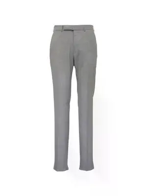 Zegna Tailored Pressed-crease Trousers - Grey
