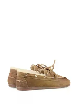 POSA Shearling-lined Boat Shoes
