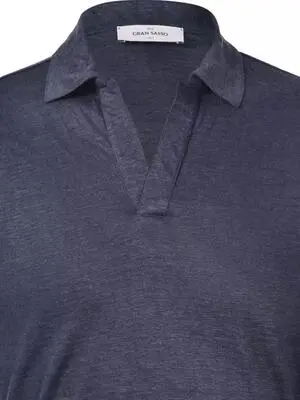 GRAN SASSO Slub-texture Polo-collar T-shirt
