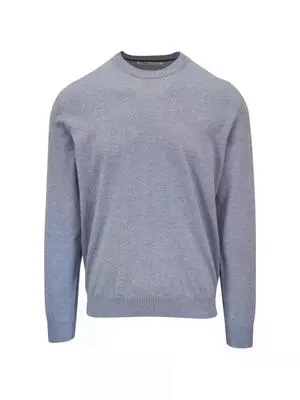 MAURIZIO BALDASSARI Fine-knit Crew-neck Sweater - Blue