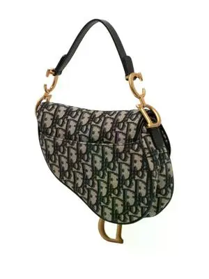 Dior 2024 Mini Oblique Canvas Saddle Bag Satchel