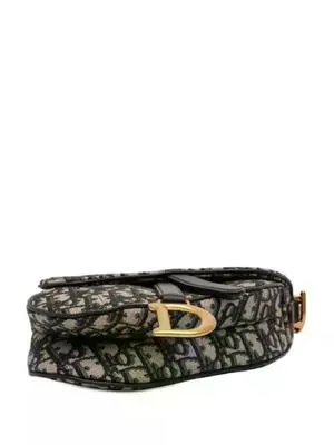 Dior 2024 Mini Oblique Canvas Saddle Bag Satchel