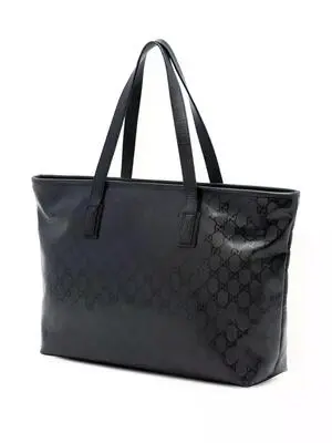 Gucci Medium Gg Imprimé Tote Bag - Black
