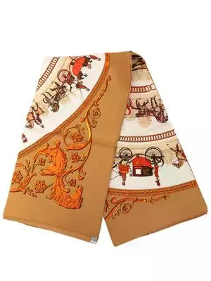 Hermès 2000-2026 La Promenade De Longchamps Silk Scarf 90 Scarves - Neutrals