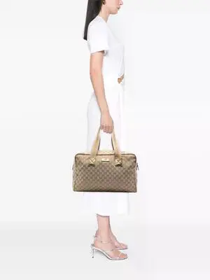 Gucci Gg Canvas Web Duffle Bag - Neutrals