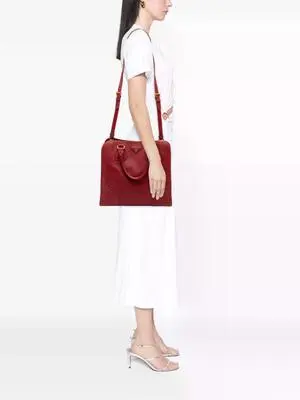 Prada Saffiano Lux Shopping Tote Satchel - Red