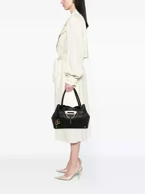 Dolce & Gabbana Pebbled Leather D-ring Tote Bag