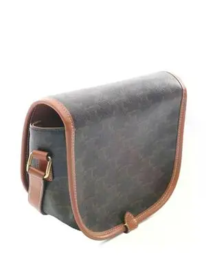 Celine Medium Triomphe Coated Canvas Folco Crossbody Bag