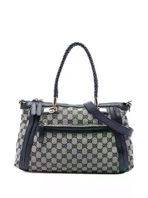 Gucci Gg Canvas Bella Satchel - Blue