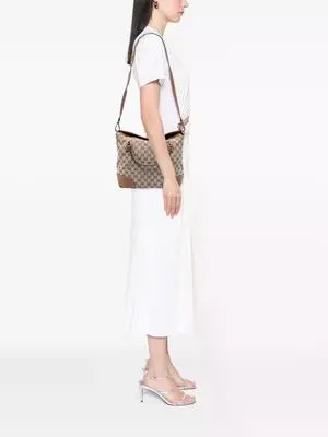 Gucci Gg Canvas Bree Fold Over Tote Satchel