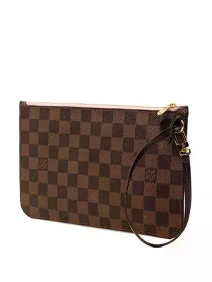 LOUIS VUITTON Damier Ebene Neverfull Pochette Clutch Bag