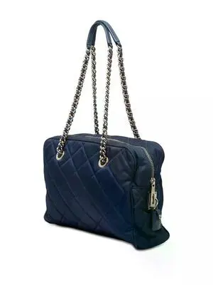 Prada Impuntu Tessuto Chain Shoulder Bag - Blue