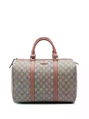 Gucci Medium Gg Supreme Stars Joy Boston Bag - Neutrals