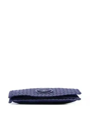 Bottega Veneta Nappa Intrecciato Turn Lock Clutch Bag - Purple