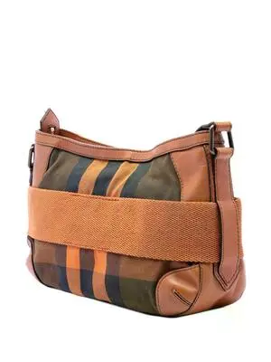 Burberry Mega Check Canvas And Leather Belted Crossbody Bag