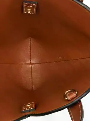 Celine Triomphe Coated Canvas Satchel - Brown