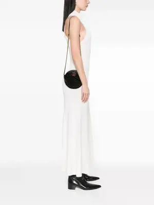 Gucci Mini Gg Marmont Matelasse Leather Round Crossbody Bag - Black