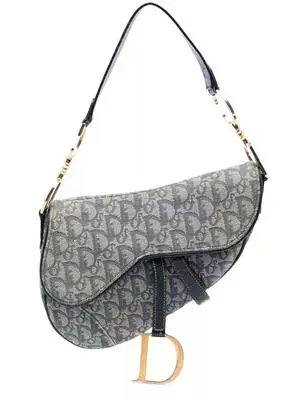 Dior Diorissimo Canvas Saddle Bag - Blue