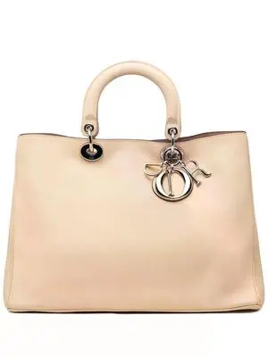 Dior Large Leather Satchel - Neutrals