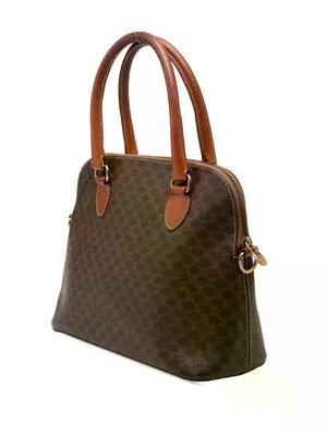 Celine Macadam Coated Canvas Dome Satchel