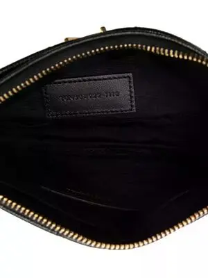 Saint Laurent Grain De Poudre Chevron Monogram Bill Pouch Clutch Bag