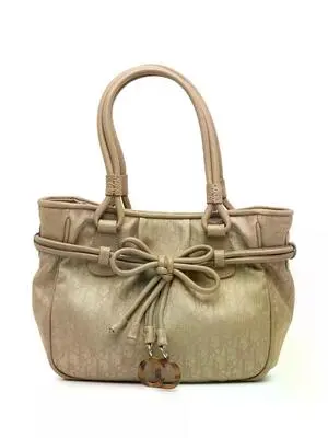 Dior Diorissimo Trotter Canvas Bow Tote Bag