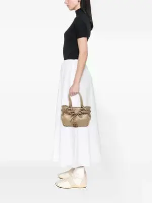 Dior Diorissimo Trotter Canvas Bow Tote Bag