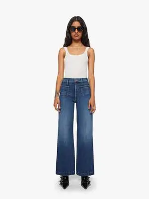 MOTHER Petites The Lil Hustler Roller Patch Pocket Jeans - Blue