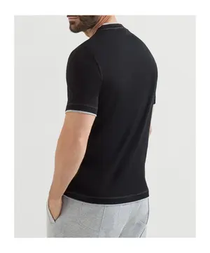 Brunello Cucinelli Logo Embroidered Layered T-shirt