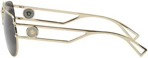 Versace Gold Tone Pilot Sunglasses