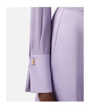 Elisabetta Franchi Crepe Bow-tie Cuff Detail Shirt