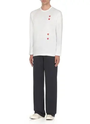 Play Comme Des Garcon Comme Des Garçons Play Logo Printed Crewneck T-shirt