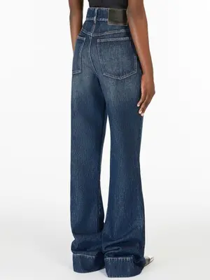 Sportmax Logo Patch Flared Jeans