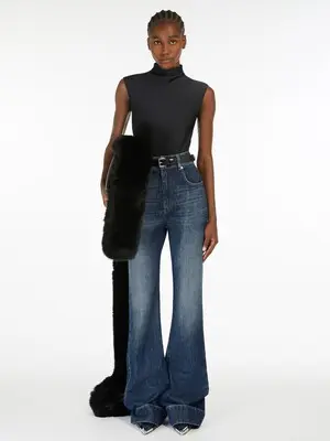 Sportmax Logo Patch Flared Jeans