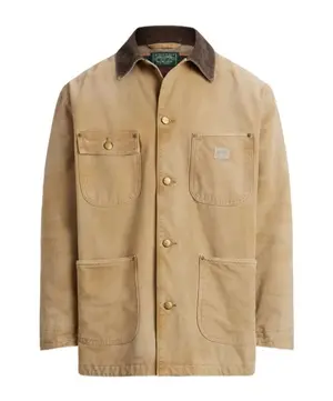 Polo Ralph Lauren Corduroy Collar Canvas Jacket - Light Brown