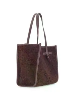 MARCELLA CLUB Bouclé-effect Tote Bag - Brown