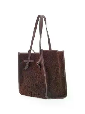 MARCELLA CLUB Bouclé-effect Tote Bag - Brown