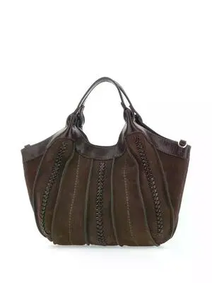 GIANNI CHIARINI Dua Woven Leather Tote Bag - Brown
