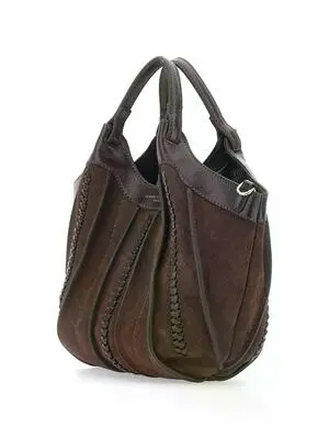 GIANNI CHIARINI Dua Woven Leather Tote Bag - Brown