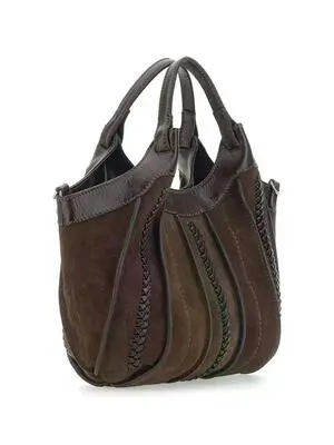 GIANNI CHIARINI Dua Woven Leather Tote Bag - Brown