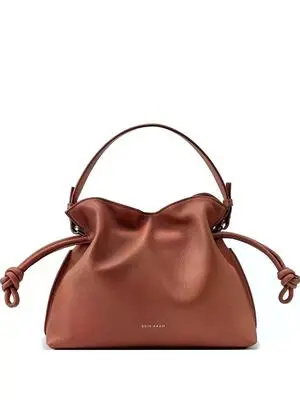 ESIN AKAN Medium Emma Leather Tote Bag - Brown