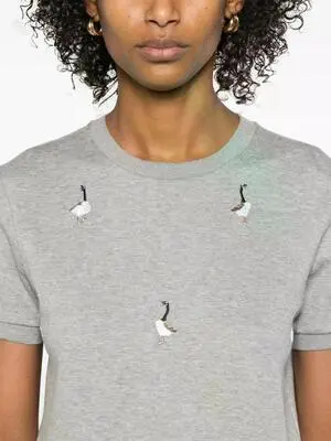Thom Browne Embroidered Short-sleeve Sweater