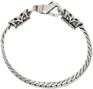 Emanuele Bicocchi Silver Herringbone Chain Bracelet