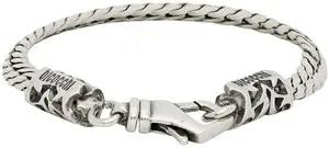Emanuele Bicocchi Silver Herringbone Chain Bracelet