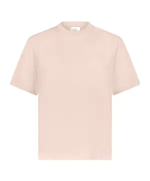 Loulou De Saison Boxy Fit Supima Cotton T-shirt - Cream Rose