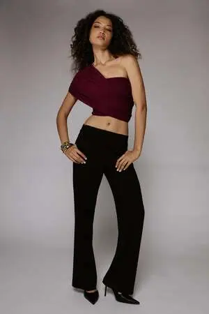 Bardot Milena High Rise Flared Pant - Black