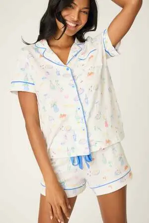 PJ Salvage Whimsy Parisian Picnic Short Pajama Set