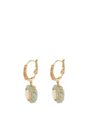 Gas Bijoux Orecchini I Con Pietre Blu "tao Splash - Metallic
