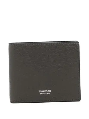 TOM FORD Portafoglio Bifold In Pelle "t Line Classic - Gray
