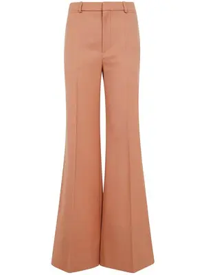 Chloé High-waisted Flare Leg Trousers - Red